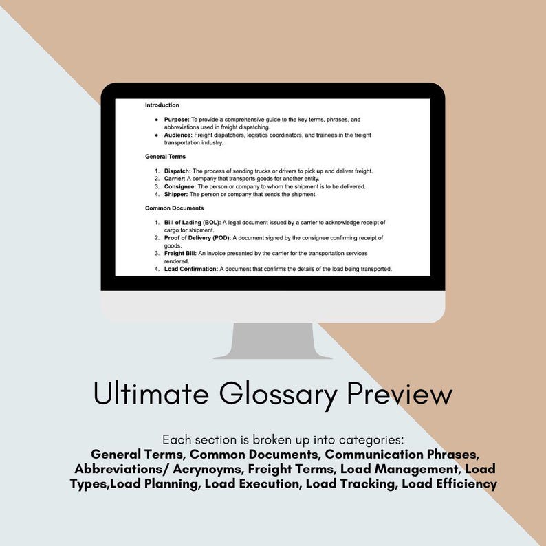 The Ultimate Freight Dispatch Glossary for Beginners or Experienced ...