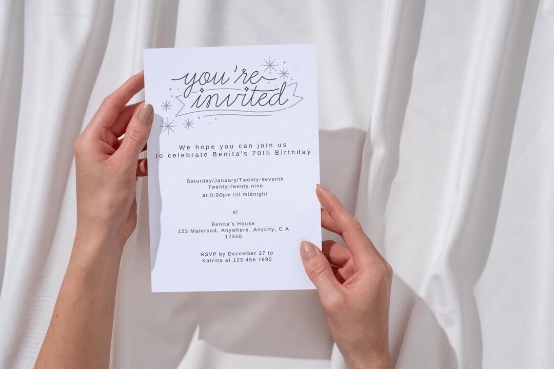 You're Invited Birthday Invitation, Party Invites Printable, Men or ...
