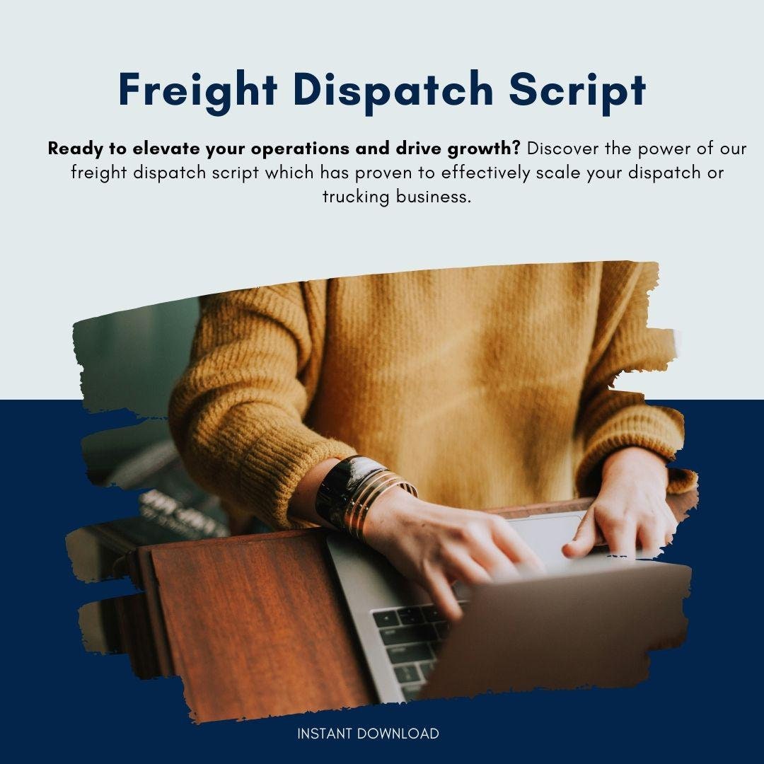 Highly Effective Freight Dispatch Script to Inquire on Loads for Any Type of Truck - Etsy