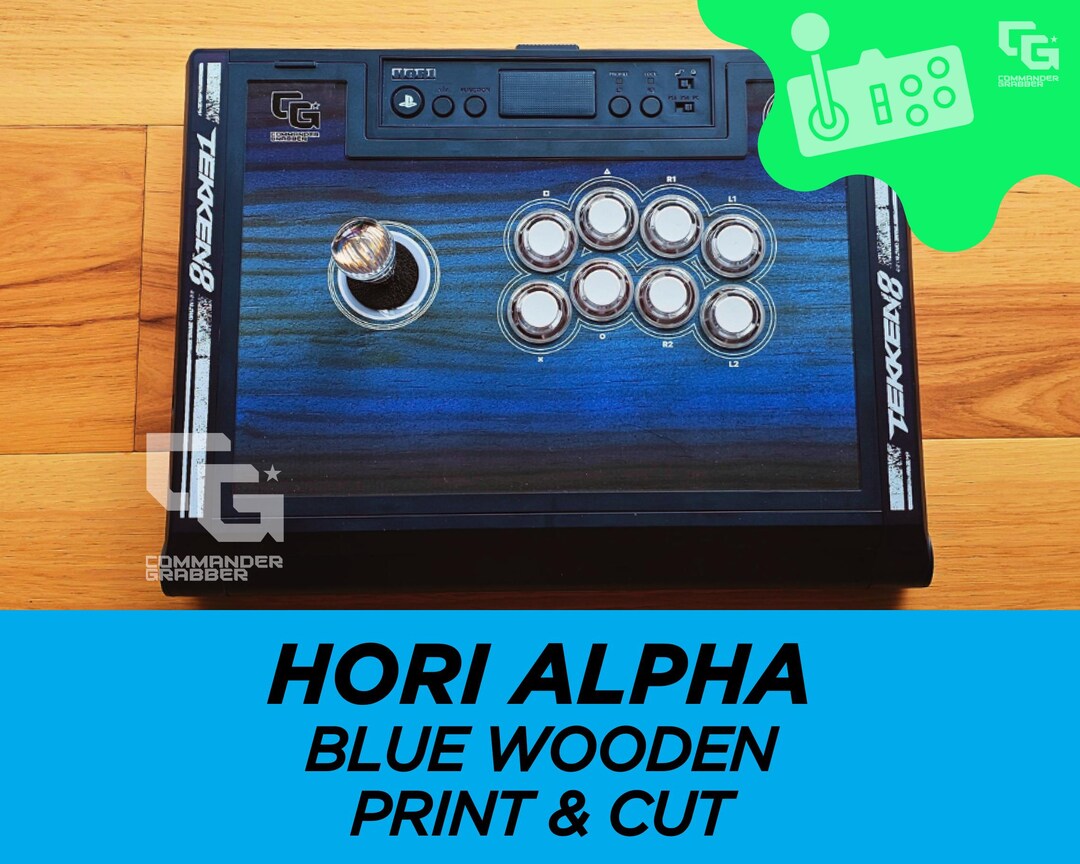 Hori Fighstick Alpha - Blue Wooden Art Print & Cut - Etsy