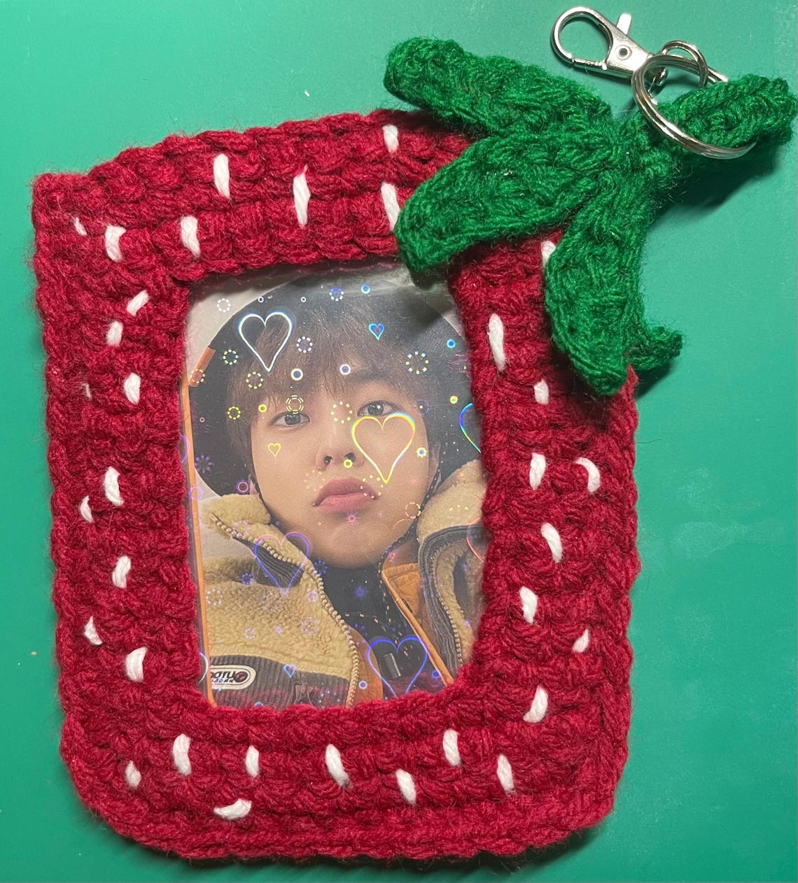 Crochet Strawberry Photocard Holder - Etsy