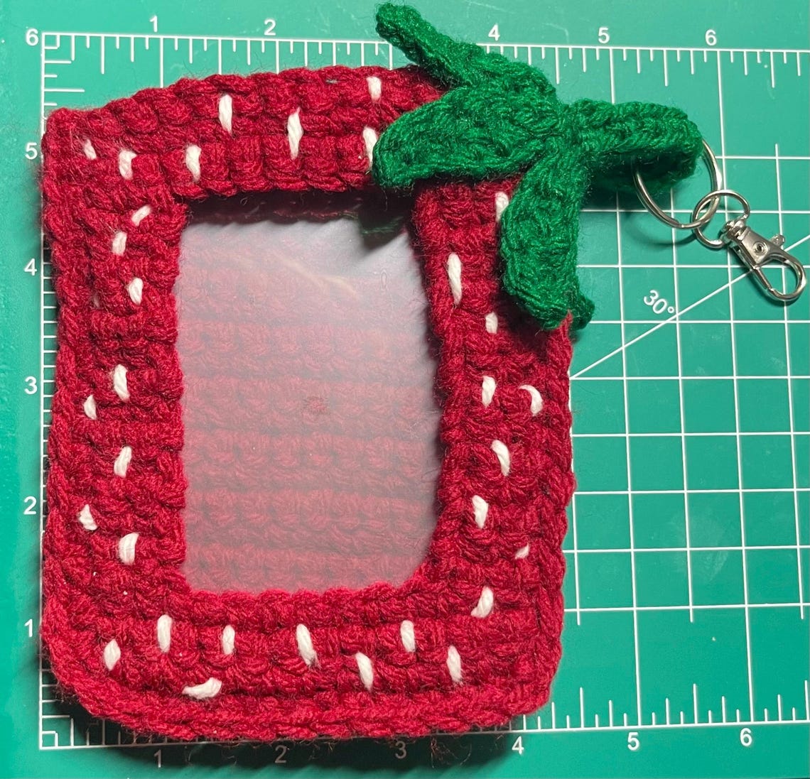 Crochet Strawberry Photocard Holder - Etsy
