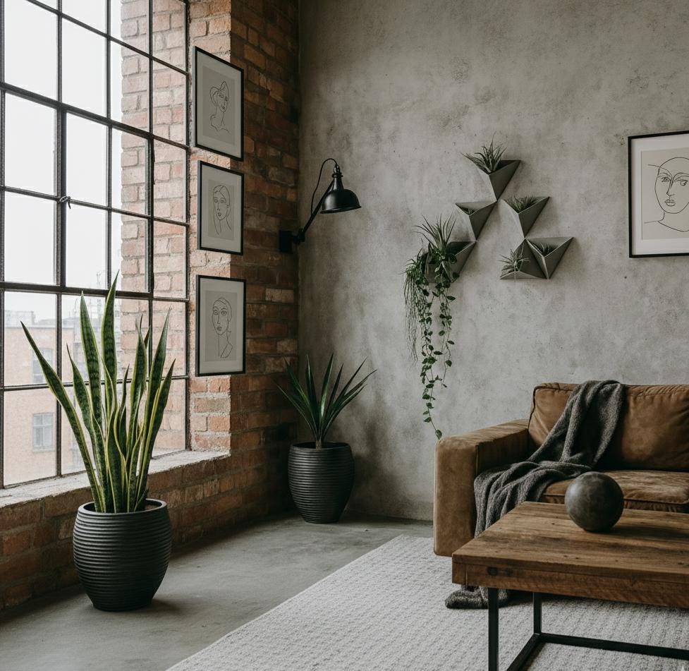 Triplant | Concrete Wall Flowerpot | Triangular Pot for Indoor Plants ...