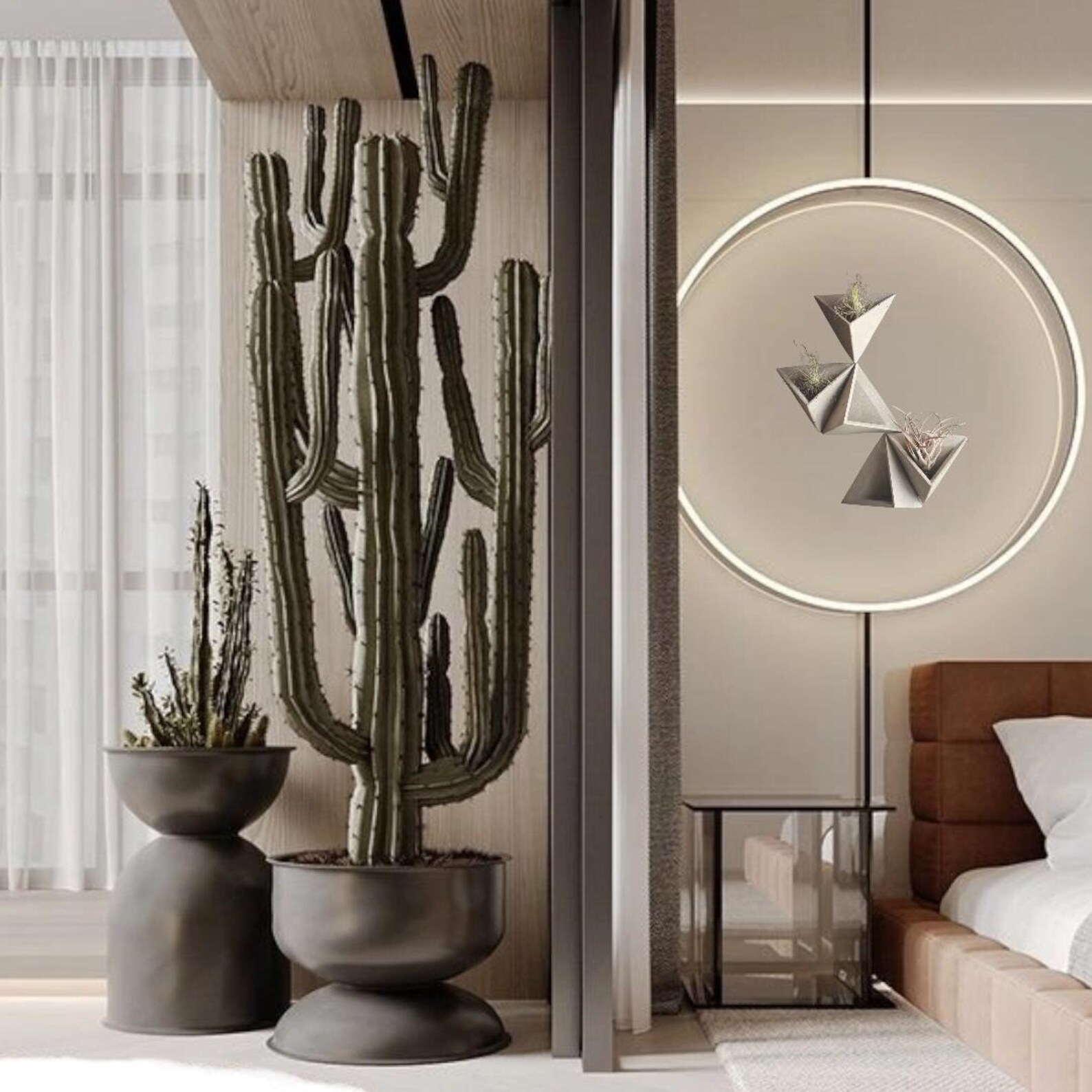 Triplant | Concrete Wall Flowerpot | Triangular Pot for Indoor Plants ...