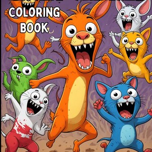 Crazy Animals Coloring Book - 40 Coloring Pages for Kids, Teens, Adults ...