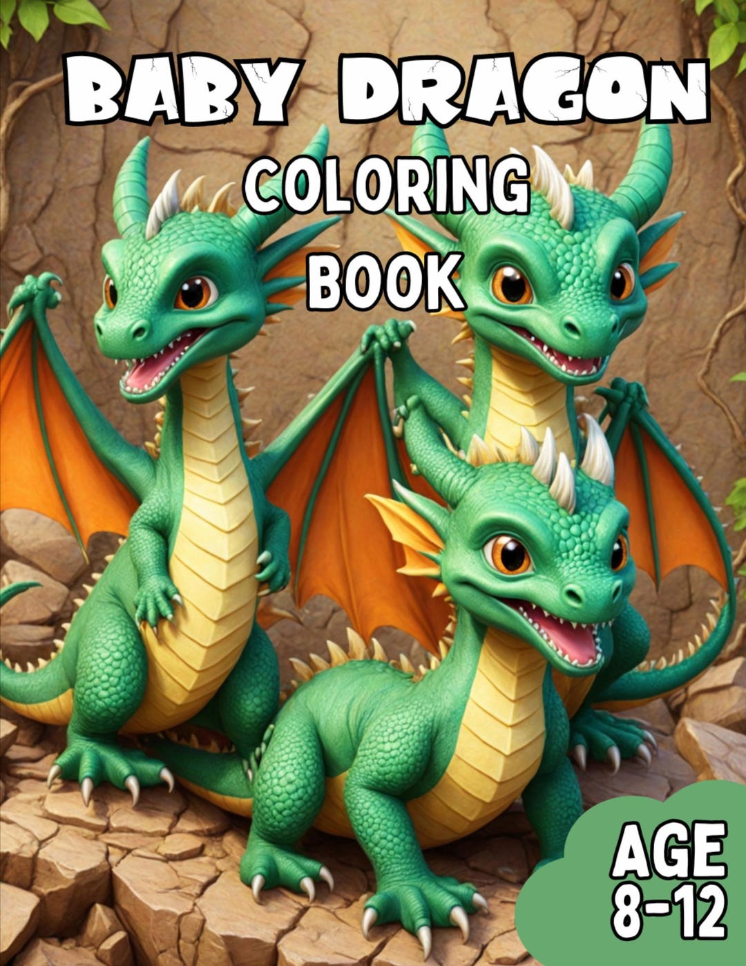 Baby Dragon Coloring Book - 40 Cute Baby Dragon Coloring Pages for Kids ...