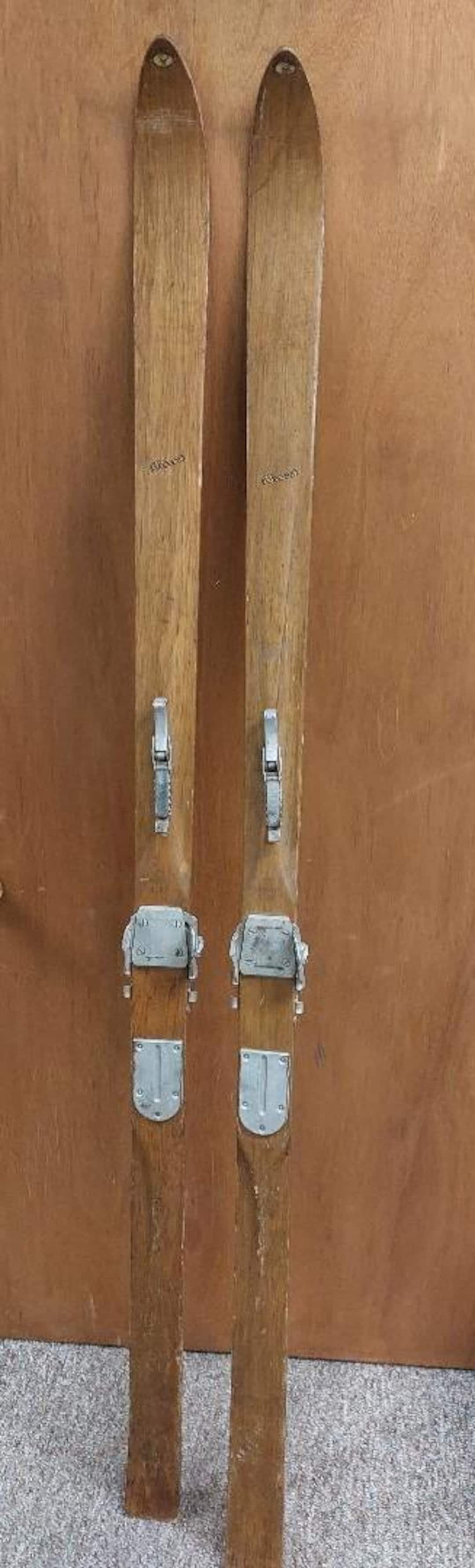 Wooden Snow Skis 76 Inch. Antique Northland Brand Snow Skis. Winter Log ...