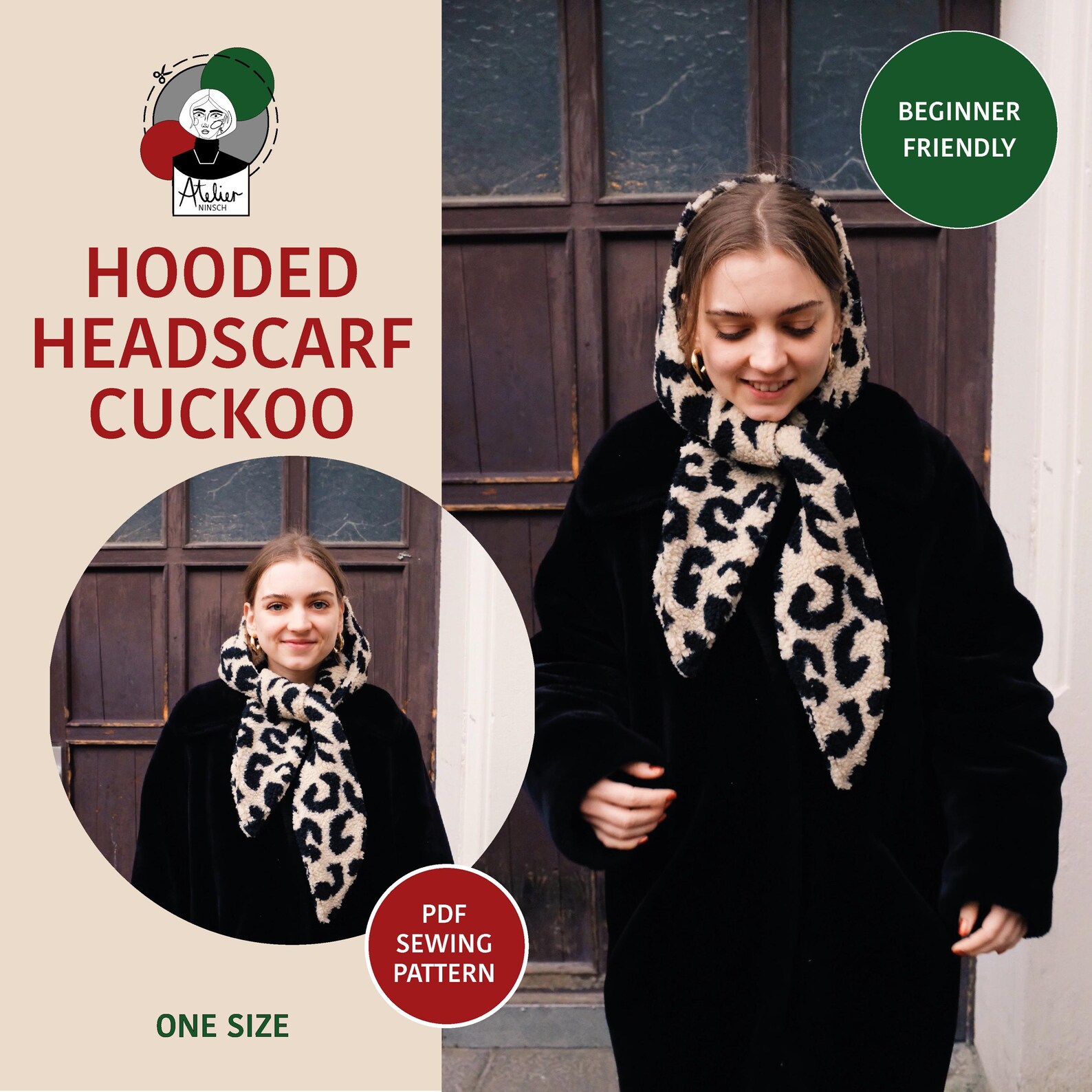 PDF Sewing Pattern Hooded Headscarf "cuckoo" Atelier Ninsch // Scoodie ...
