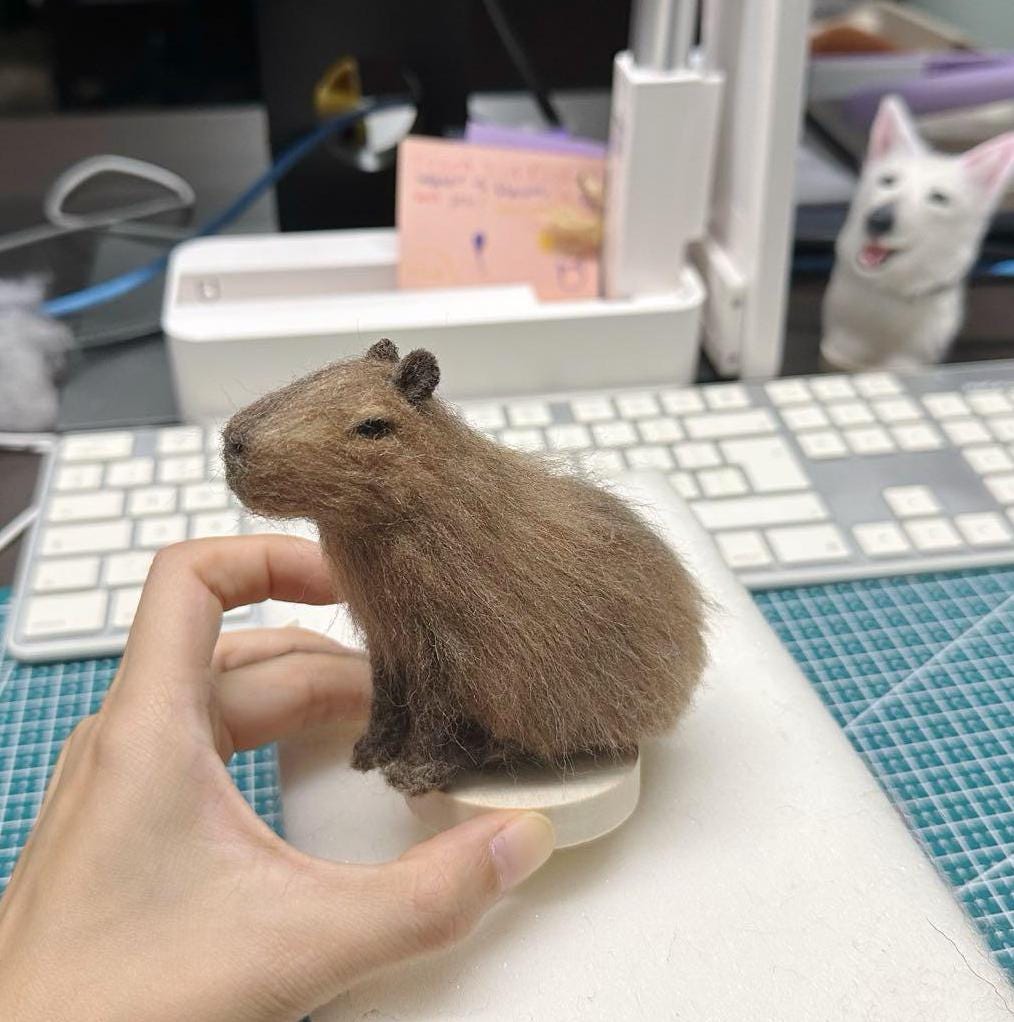 Custom Needle Felted Animal Replica | Handmade Miniature | Capybara - Etsy