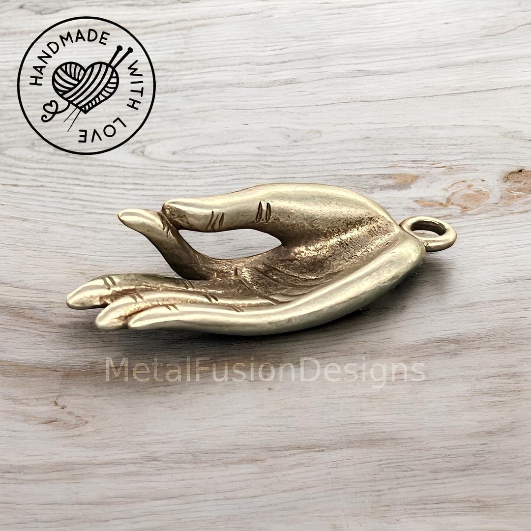 Antique White Copper Lotus Finger Keychain Wishful Bergamot Pendant ...