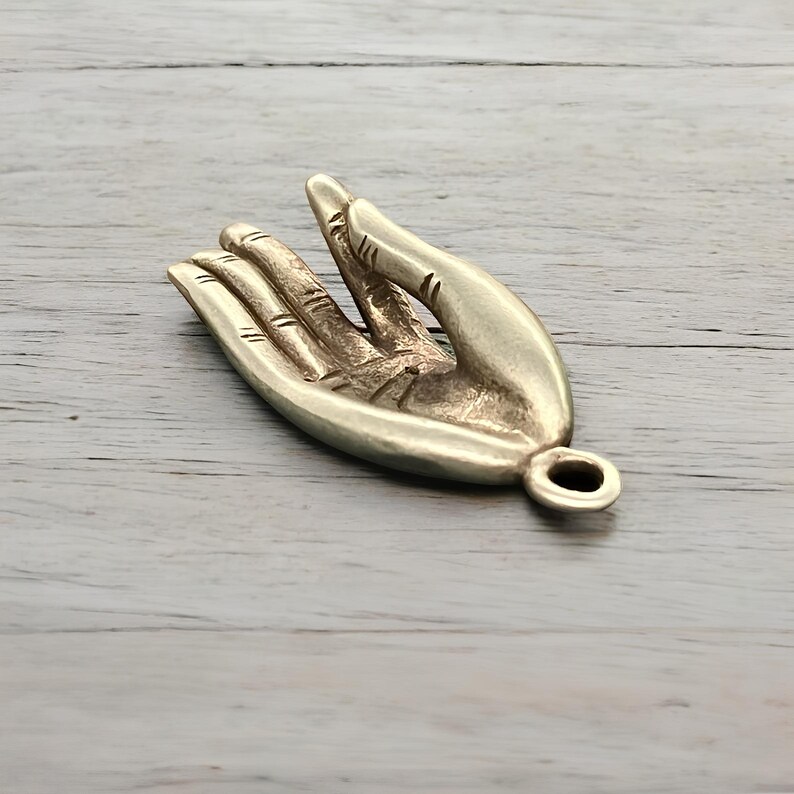 Antique White Copper Lotus Finger Keychain Wishful Bergamot Pendant ...