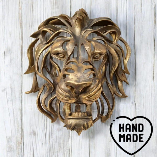 Lion Head Wall Decor - Etsy