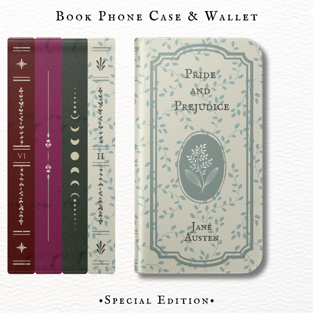 Pride and Prejudice Book Cover Wallet Phone Case Book Lover Gift Jane ...
