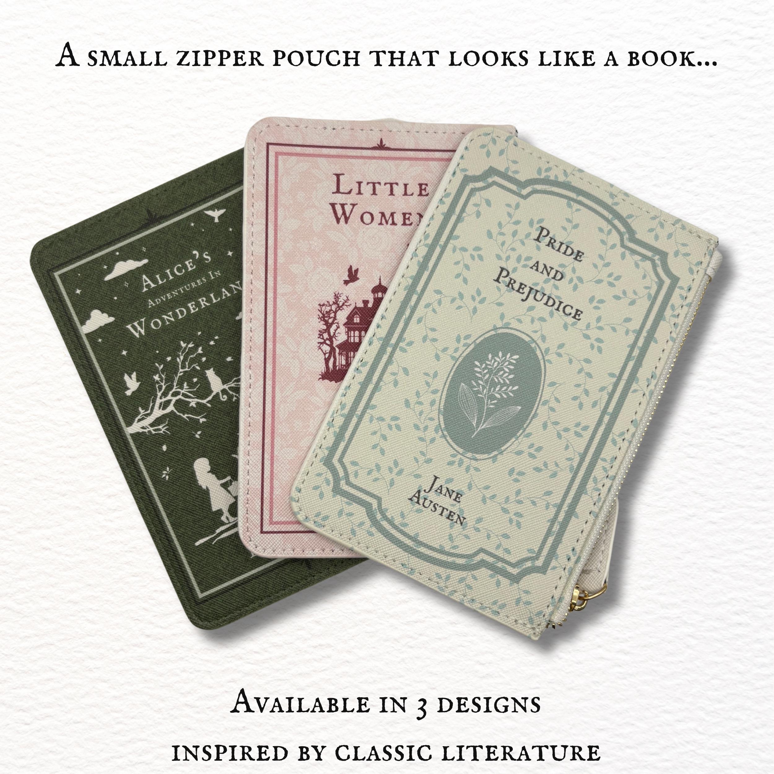 Little Women Slim Book Wallet | Mini Zipper Pouch, Card Holder and Coin ...