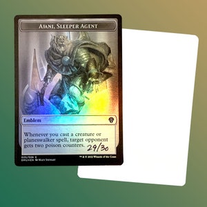 Ajani, Sleeper Agent Signed Emblem Foil Artist Proof Card - Etsy