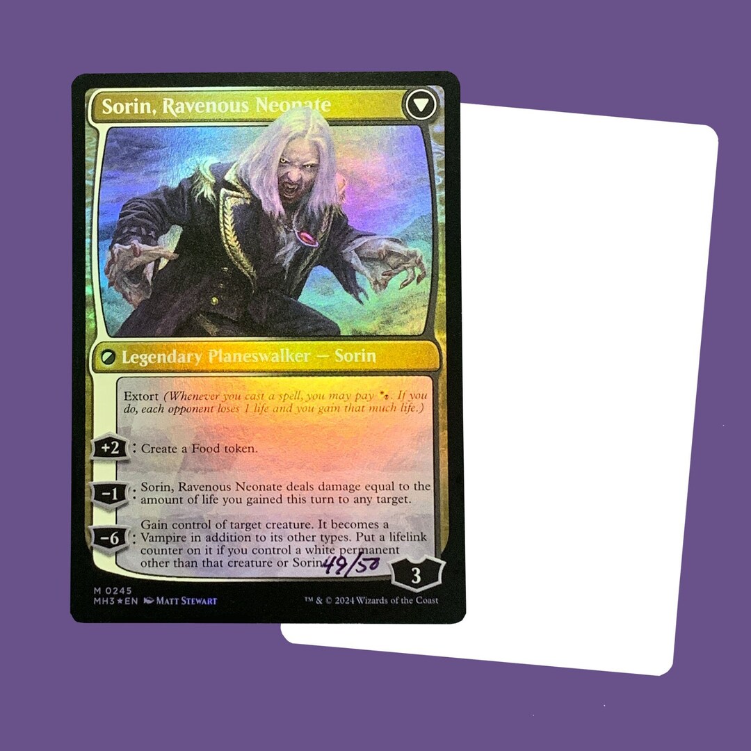 Sorin, Ravenous Neonate, Signed Foil Artist Proof Card - Etsy