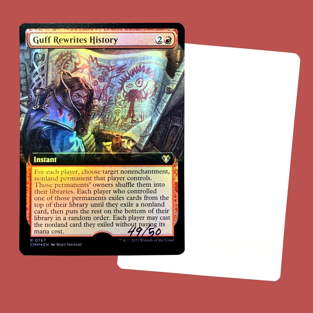 Guff Rewrites History, Signed Foil Extended Art Artist Proof Card - Etsy
