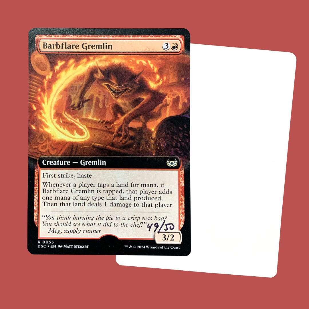 Barbflare Gremlin Signed Extended Art Artist Proof Card - Etsy