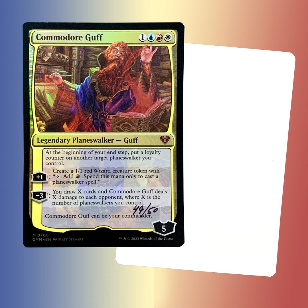 Commodore Guff, Signed Foil Artist Proof Card - Etsy