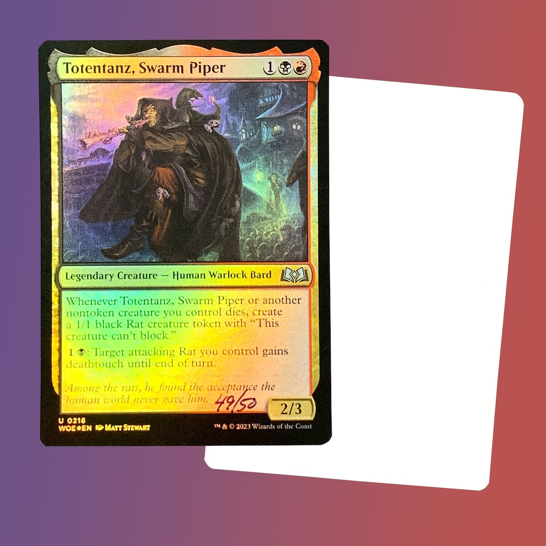 Totentanz, Swarm Piper Signed Foil Artist Proof Card - Etsy