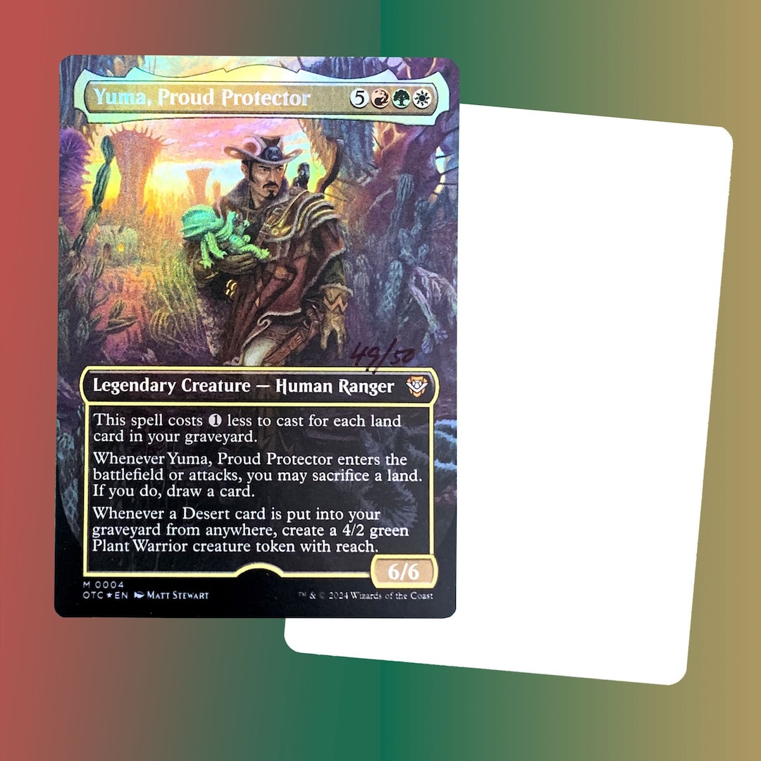 Yuma, Proud Protector, Signed Foil Extended Art Artist Proof Card - Etsy