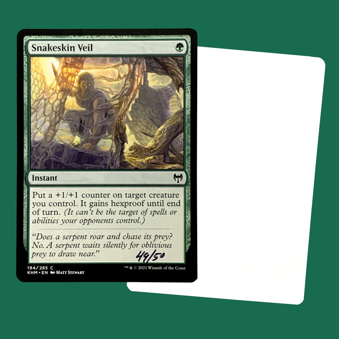 Snakeskin Veil Signed Artist Proof Card - Etsy