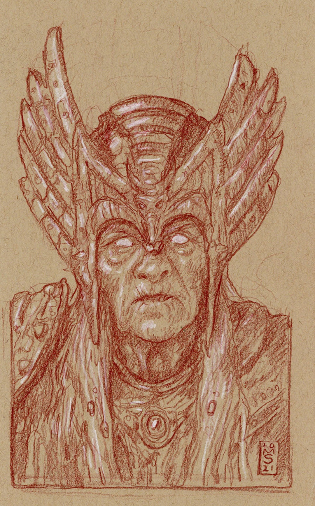 Necromancer, Original Drawing - Etsy