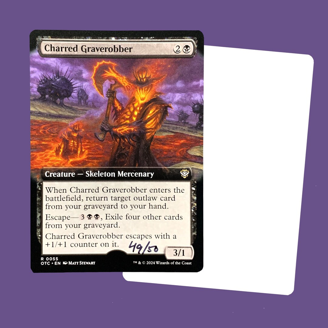 Charred Graverobber, Signed Artist Proof Card - Etsy