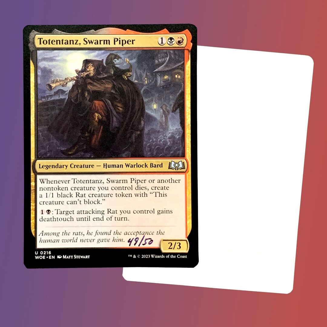 Totentanz, Swarm Piper Signed Artist Proof Card - Etsy