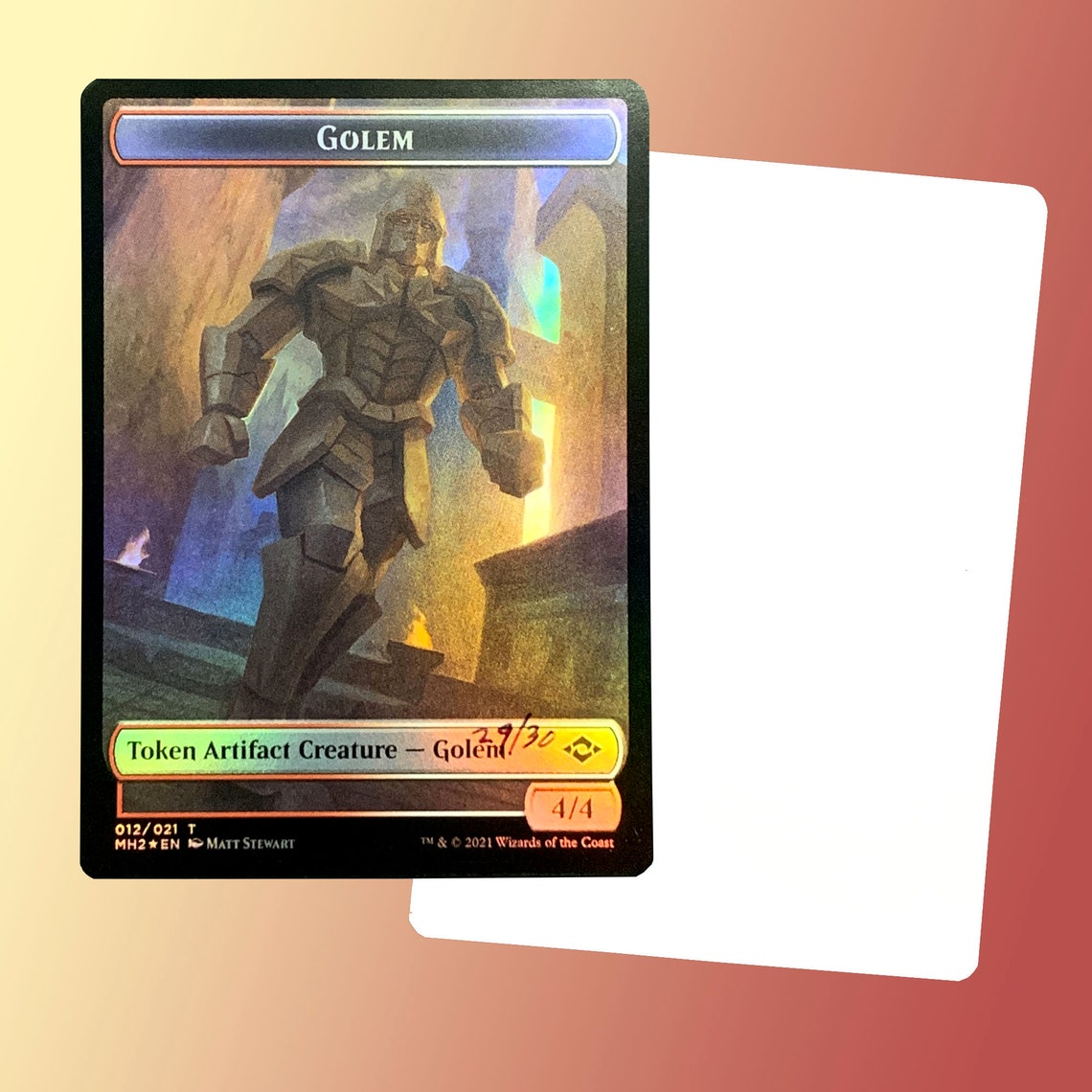 Golem Token Signed Foil Artist Proof Card - Etsy