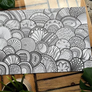 Doodle Art on A2, Artwork, Black and White - Etsy