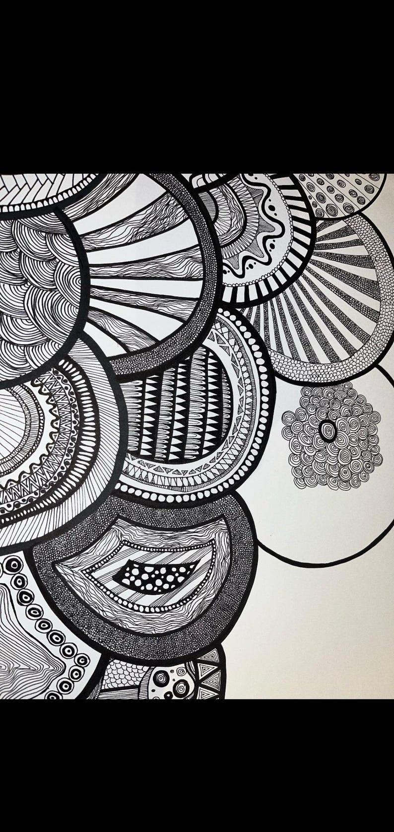 Doodle Art on A2, Artwork, Black and White - Etsy