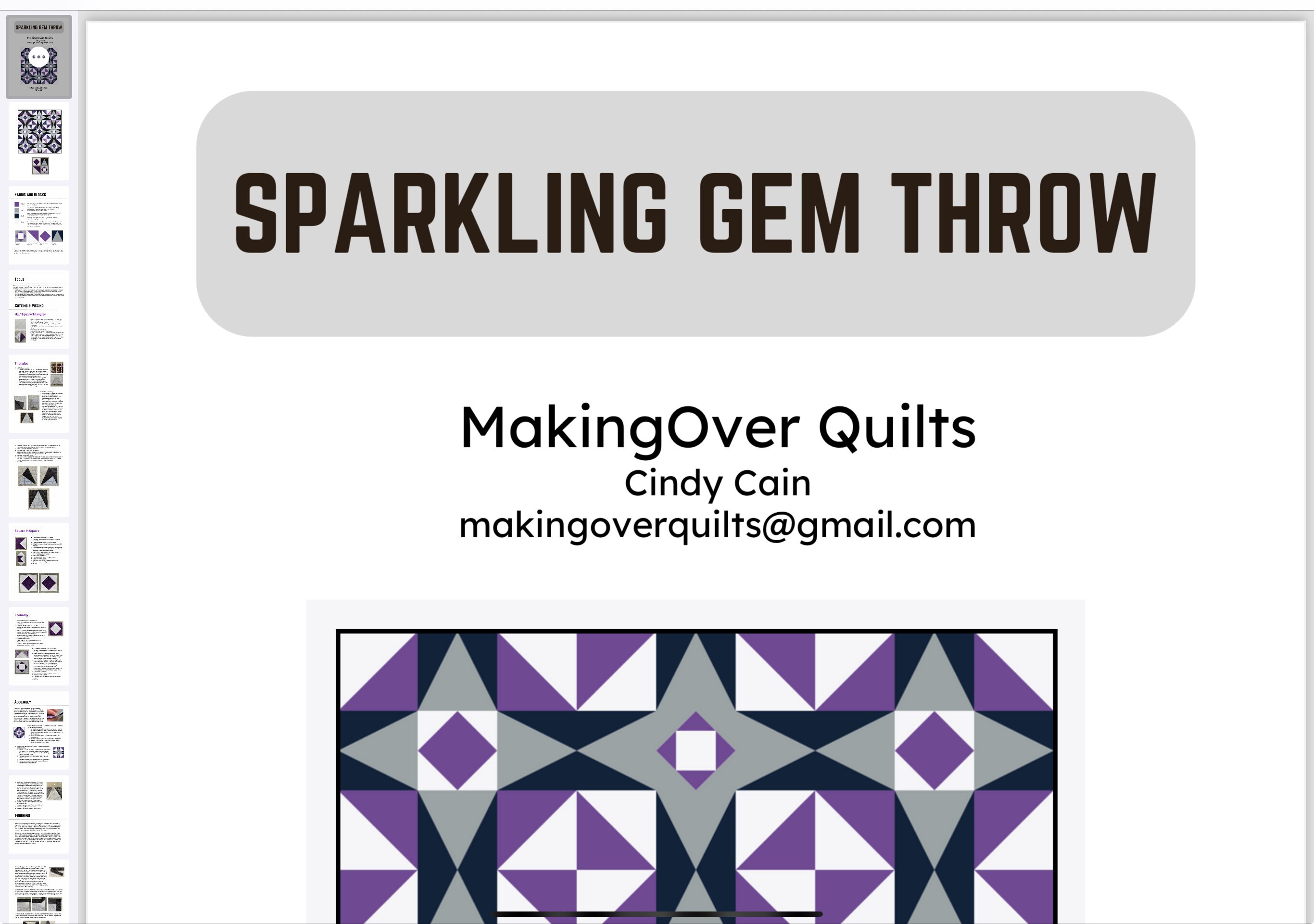 Sparkling Gem Quilt Pattern - Etsy