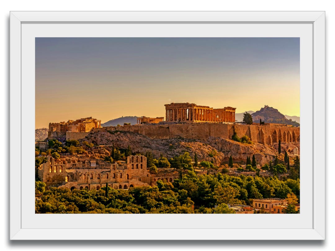 Acropolis,acropolis Poster,ancient Greek Art,mediterranean Art,oil ...