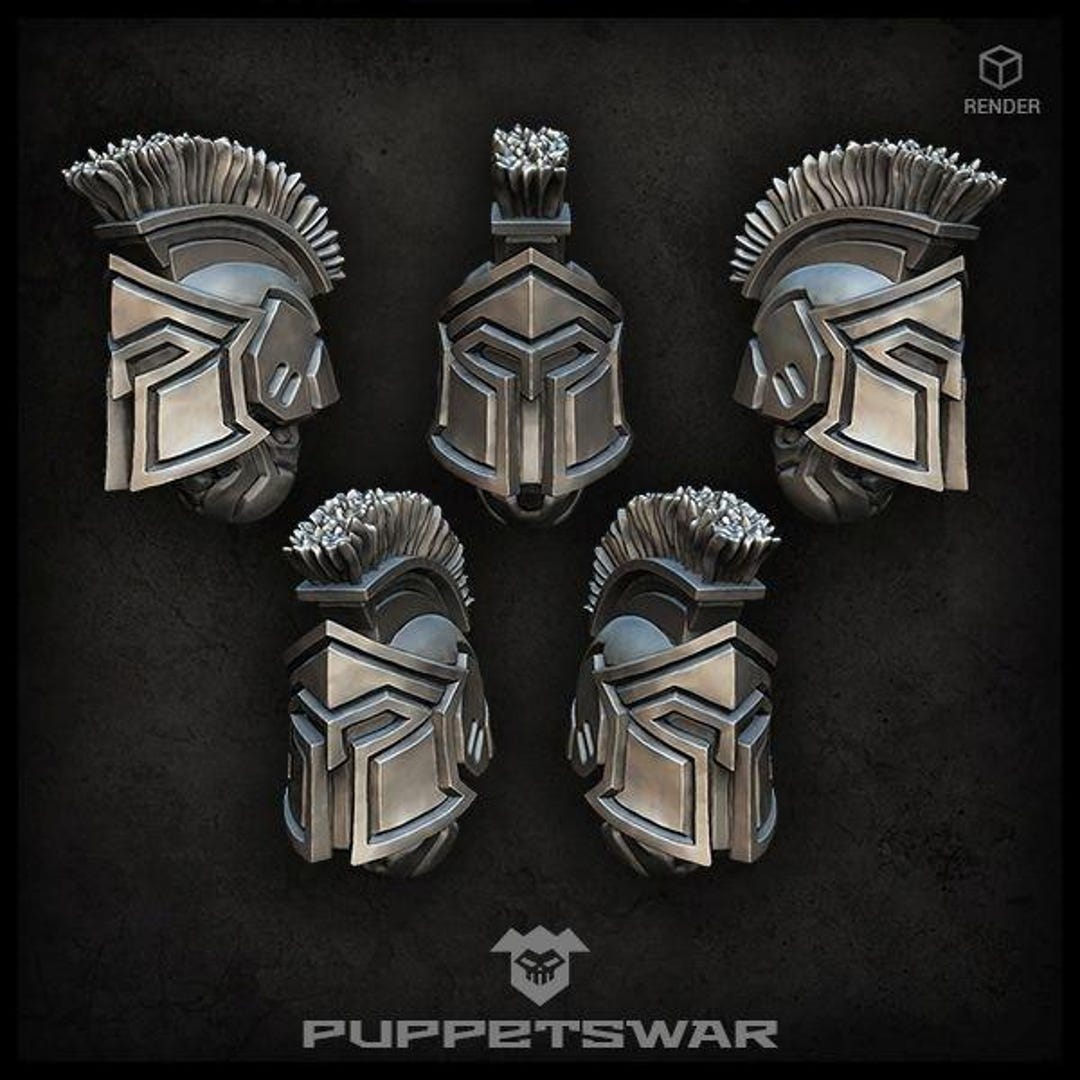 Spartan Praetorian Helmets - Puppetswar - Resin Cast - Tabletop ...