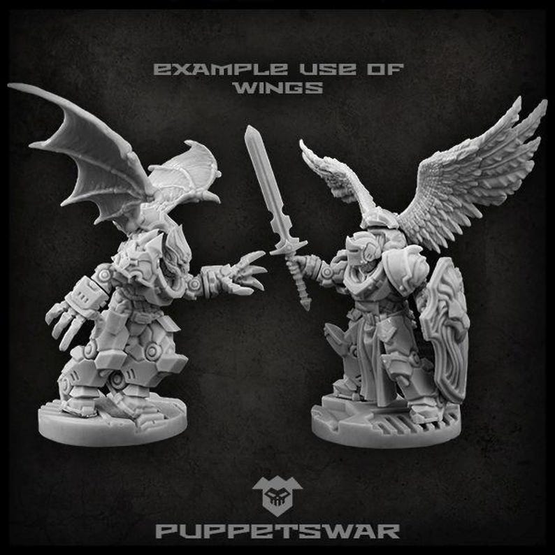 Angel Wing-packs - Puppetswar - Resin Cast - Tabletop Wargaming - Etsy