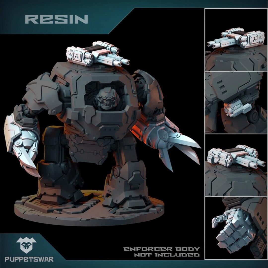 Enforcer MK2 Close Combat Weapons - Puppetswar - Resin Print - Tabletop ...