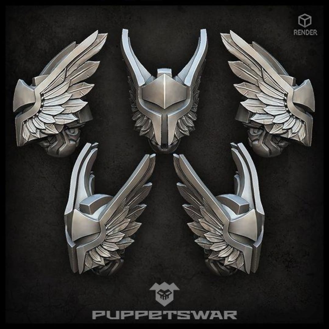 Angel Helmets - Puppetswar - Resin Cast - Tabletop Wargaming - Etsy