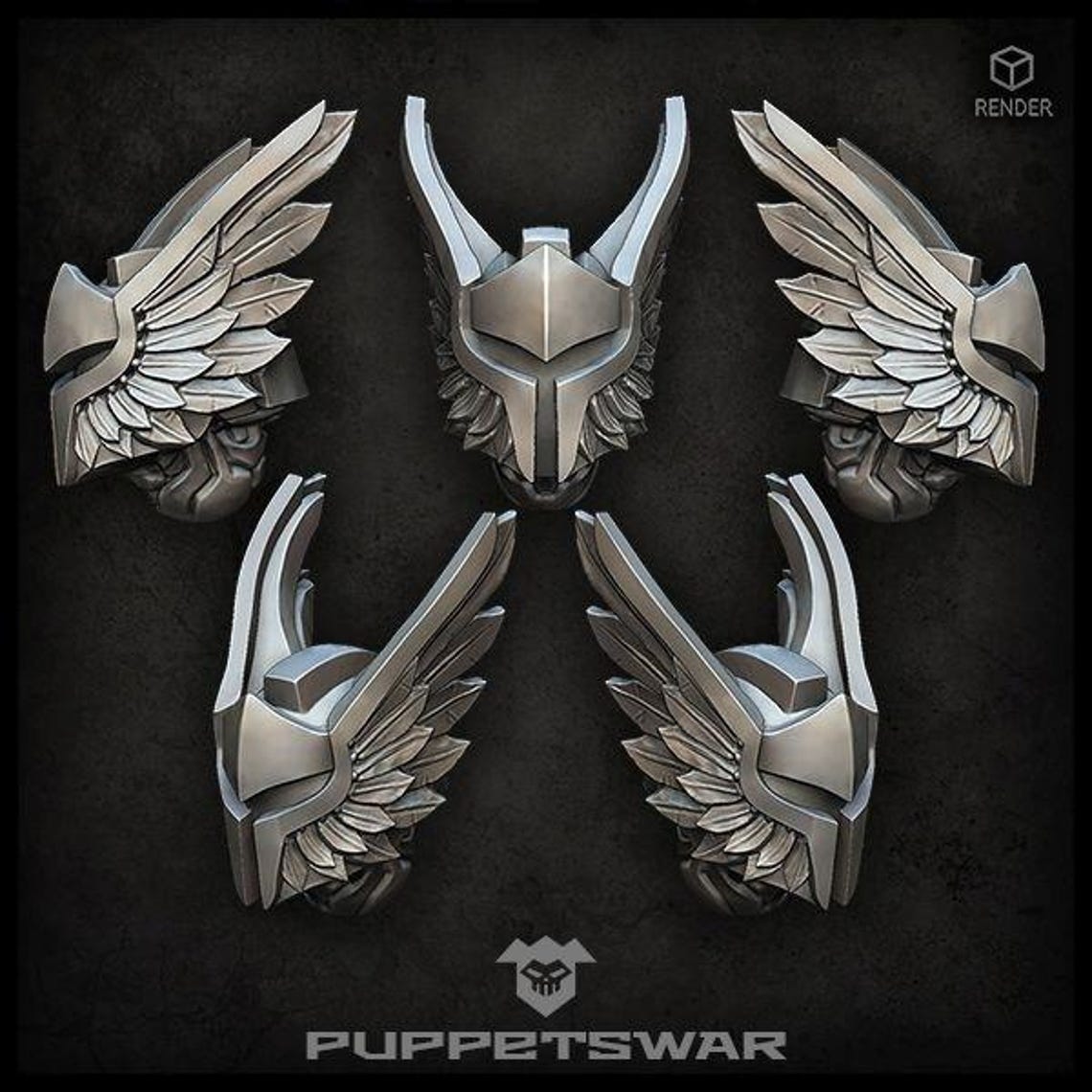 Angel Helmets - Puppetswar - Resin Cast - Tabletop Wargaming - Etsy
