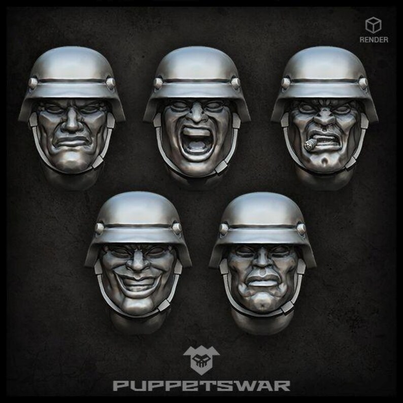 Sturmpioniere Heads - Puppetswar - Resin Cast - Tabletop Wargaming - Etsy
