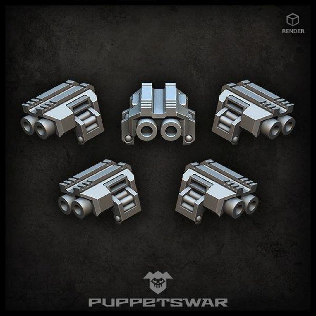Assault Wrist Guns - Puppetswar - Resin Cast - Tabletop Wargaming - Etsy
