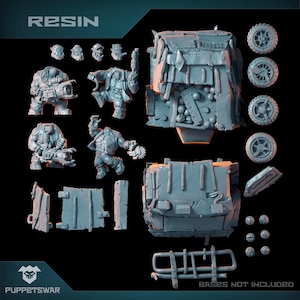 Orc Team Battle Van - Puppetswar - Resin Print - Tabletop Wargaming - Etsy