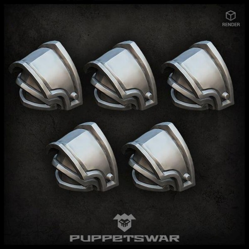 H.I. Gothic Shoulder Pads - Puppetswar - Resin Cast - Tabletop ...