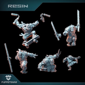 Orc Ninja Family - Puppetswar - Resin Print - Tabletop Wargaming - Etsy
