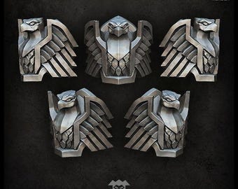 H.I. Lion Shoulder Pads - Puppetswar - Resin Cast - Tabletop Wargaming ...