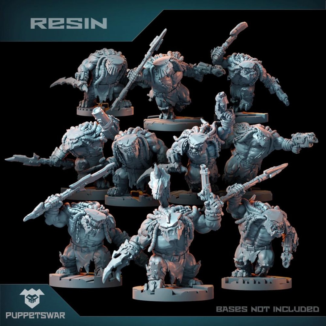 Orc Trackers - Puppetswar - Resin Cast & Print - Tabletop Wargaming - Etsy