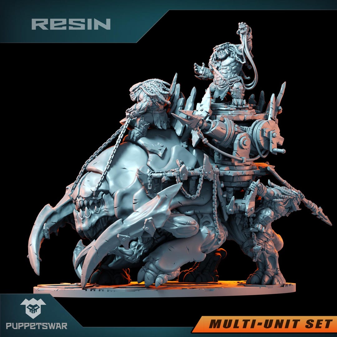 Orc Tracker Battle Platform - Puppetswar - Resin Print - Tabletop ...