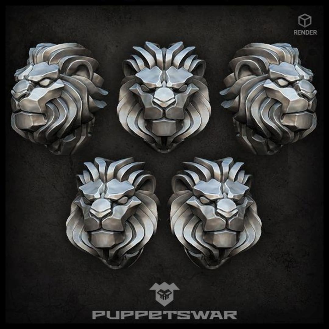 Lion Helmets - Puppetswar - Resin Cast - Tabletop Wargaming - Etsy