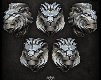 H.I. Lion Shoulder Pads - Puppetswar - Resin Cast - Tabletop Wargaming ...