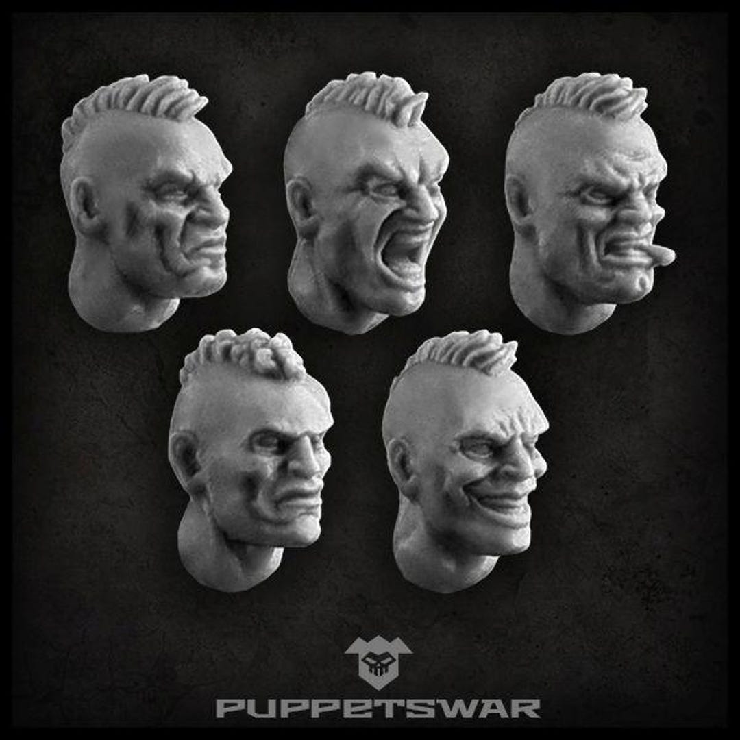 Mohawk Heads - Wargaming - Puppetswar - Resin Cast - Etsy